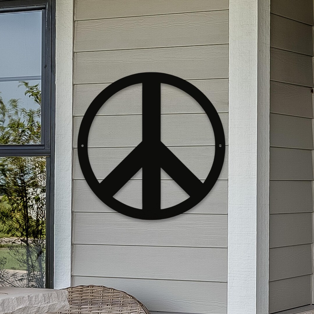 Peace Sign Metal Wall Art, Metal Peace Sign, Groovy Gift, Metal Yard ...