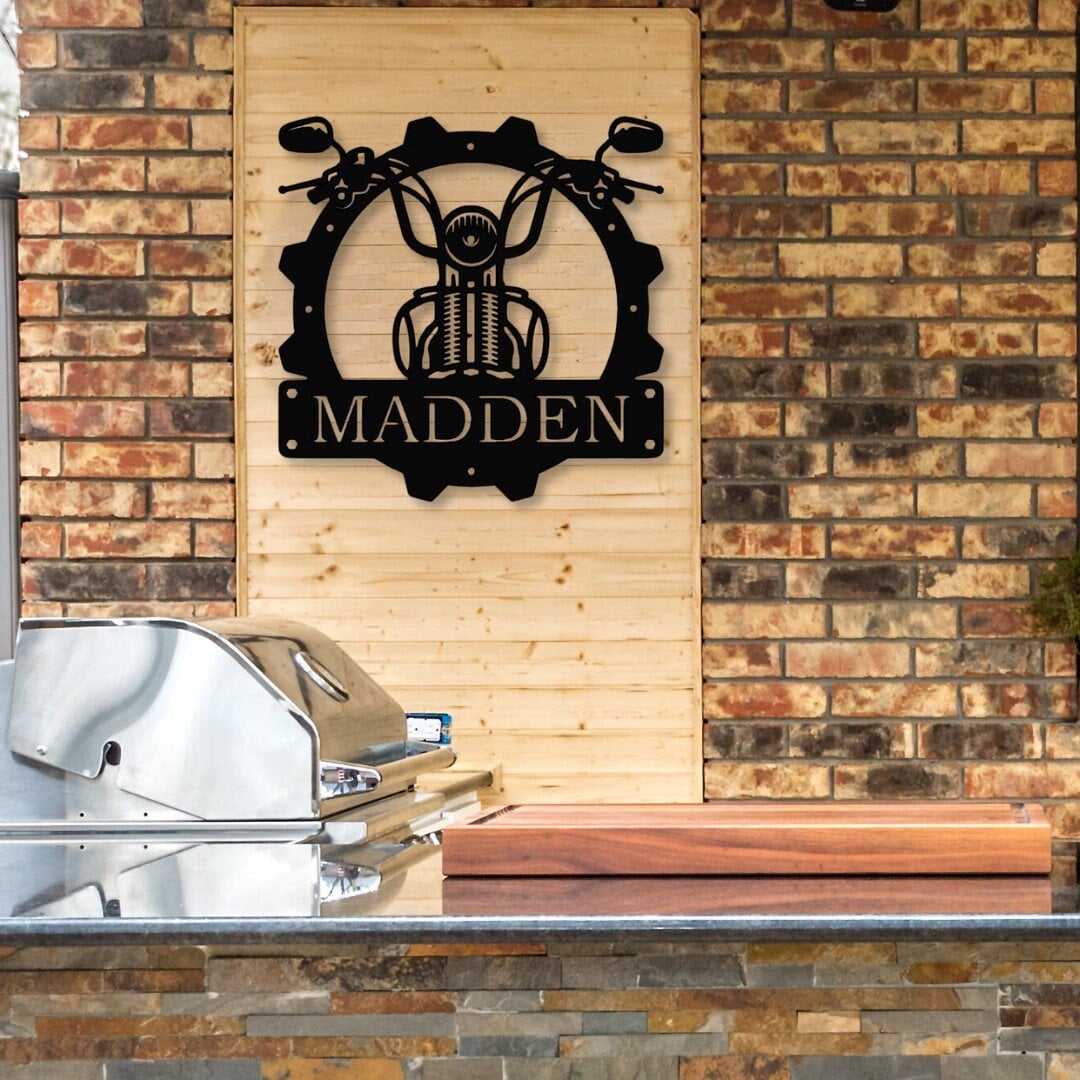 Personalized Motocycle Sign, Motorcycle Metal Sign, Bike Name Sign ...