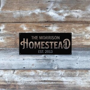 Personalized Homestead Metal Sign, Family Homestead Sign, Family Name ...