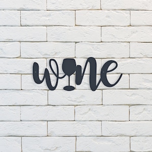 Wine Metal Sign, Wine Bar, Kitchen Sign, Winery, Home Bar Decor, Bar ...