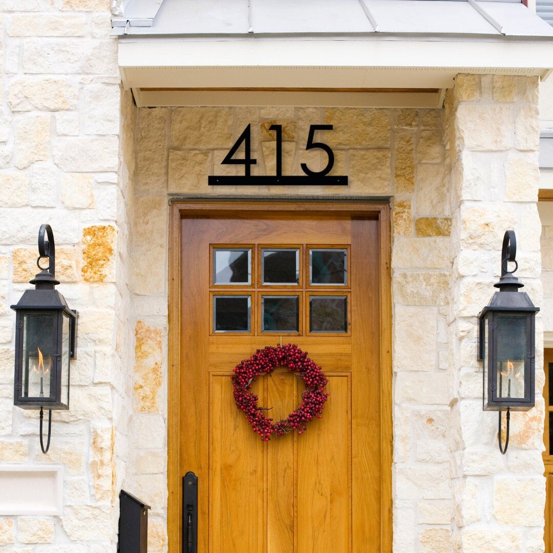 House Number Sign, Metal Address Sign, Home Address Sign, Minimalist ...