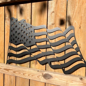 American Flag Metal Sign, Patriotic Decor, Flag Wall Art, Military ...