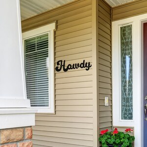 Howdy Metal Sign, Welcome Sign, Western Decor, Welcome Word Sign, Ranch ...