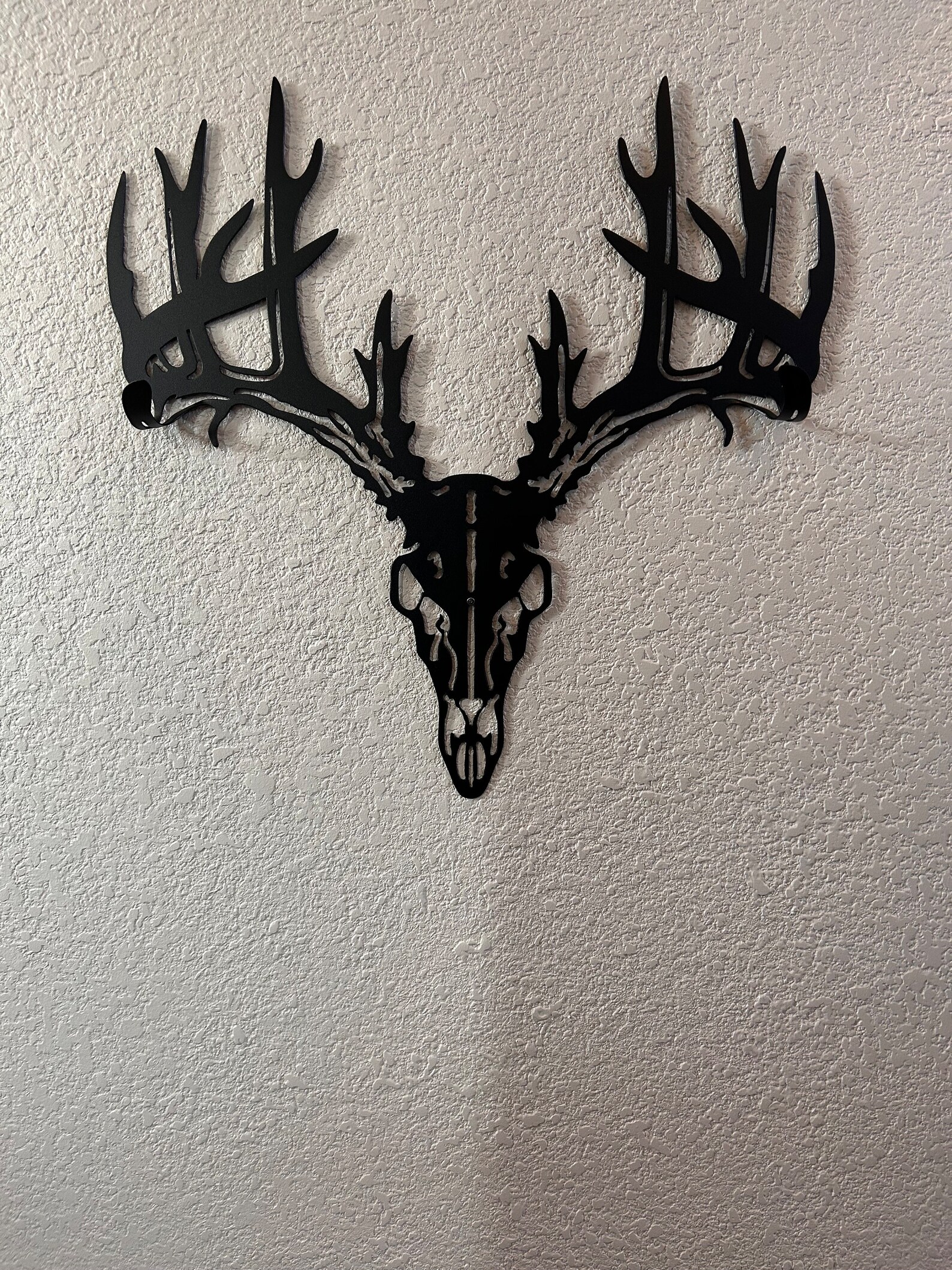 Bow Hanger Metal Sign, Bow Hanger, Deer Skull Metal Sign, Metal Bow ...