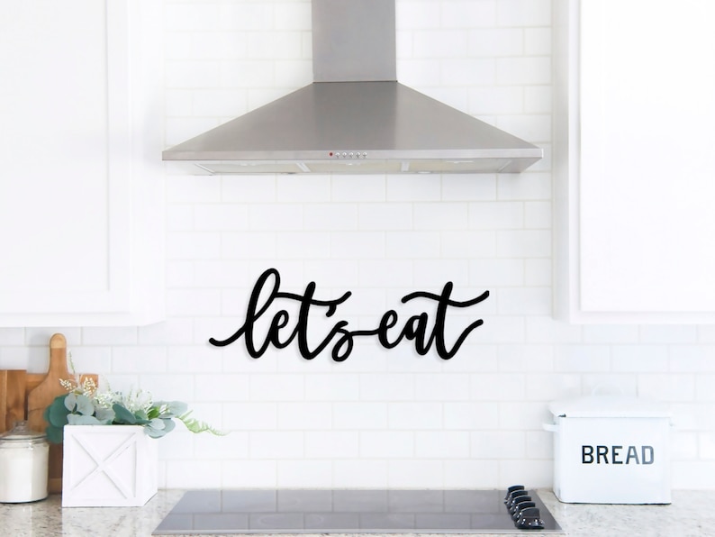 Let's Eat Metal Sign Let's Eat Words Eat Sign - Etsy