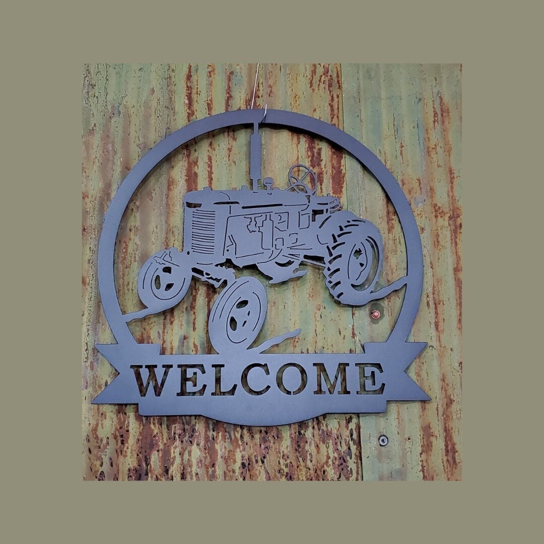Personalized Metal Sign, Metal Tractor Sign, Tractor Sign, Custom Farm ...