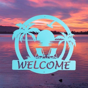 Personalized Metal Sign Custom Beach Sign Nautical Decor - Etsy