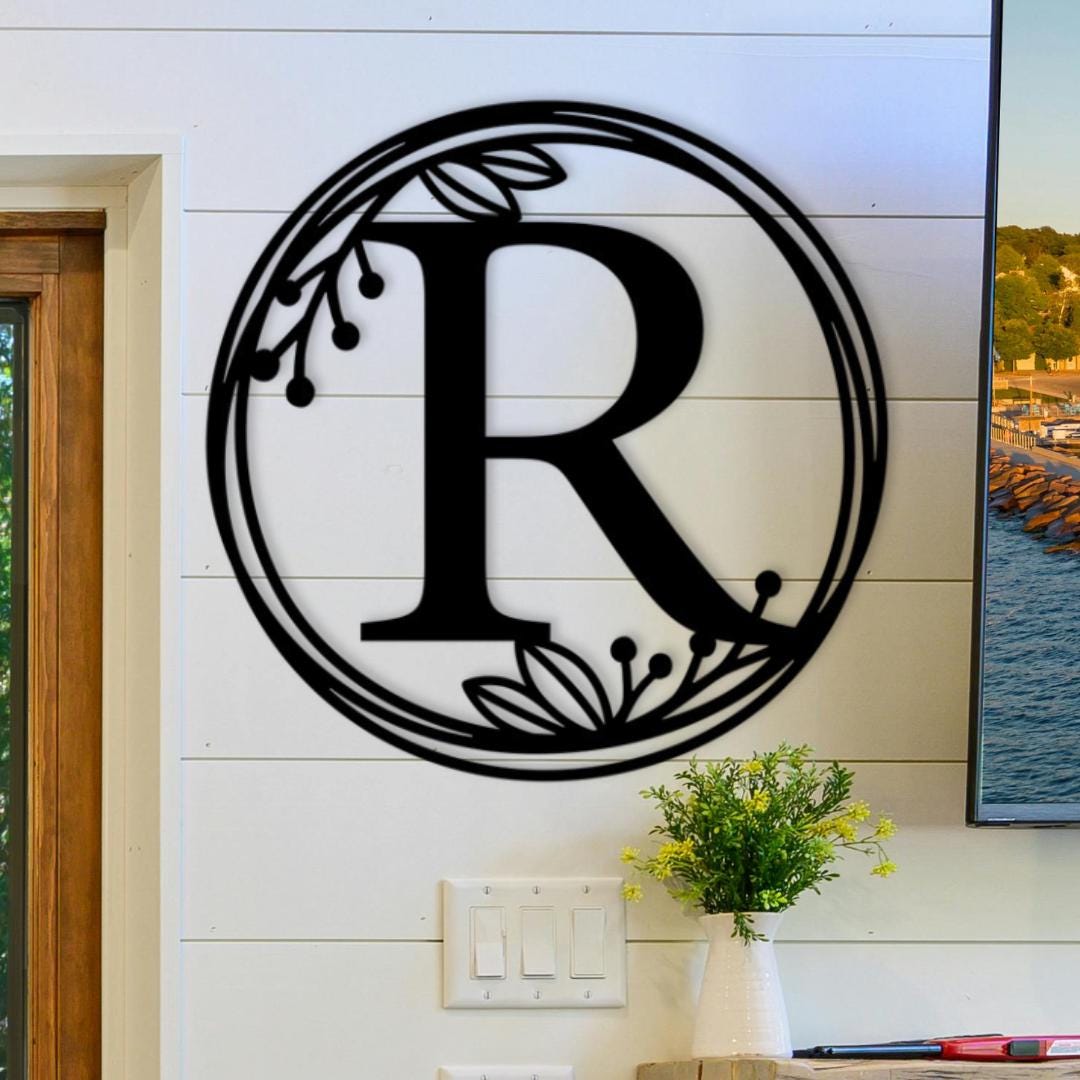 Letter Monogram Wall Decor, Custom Family Name Sign, Wall Monogram ...