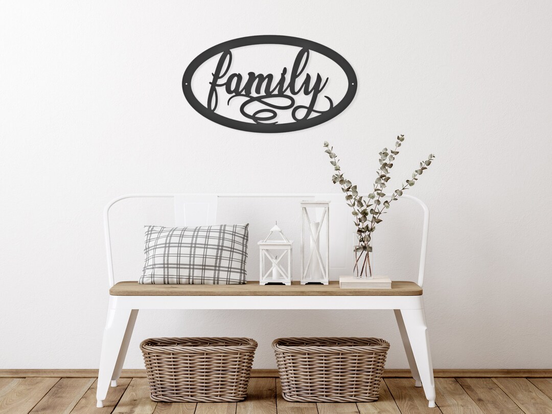 Family Metal Sign, Family Metal Word, Family Sign, Metal Sign, Metal ...