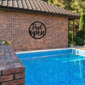 Pool Metal Sign, Poolside Sign, Backyard Metal Sign, Metal Sign for ...