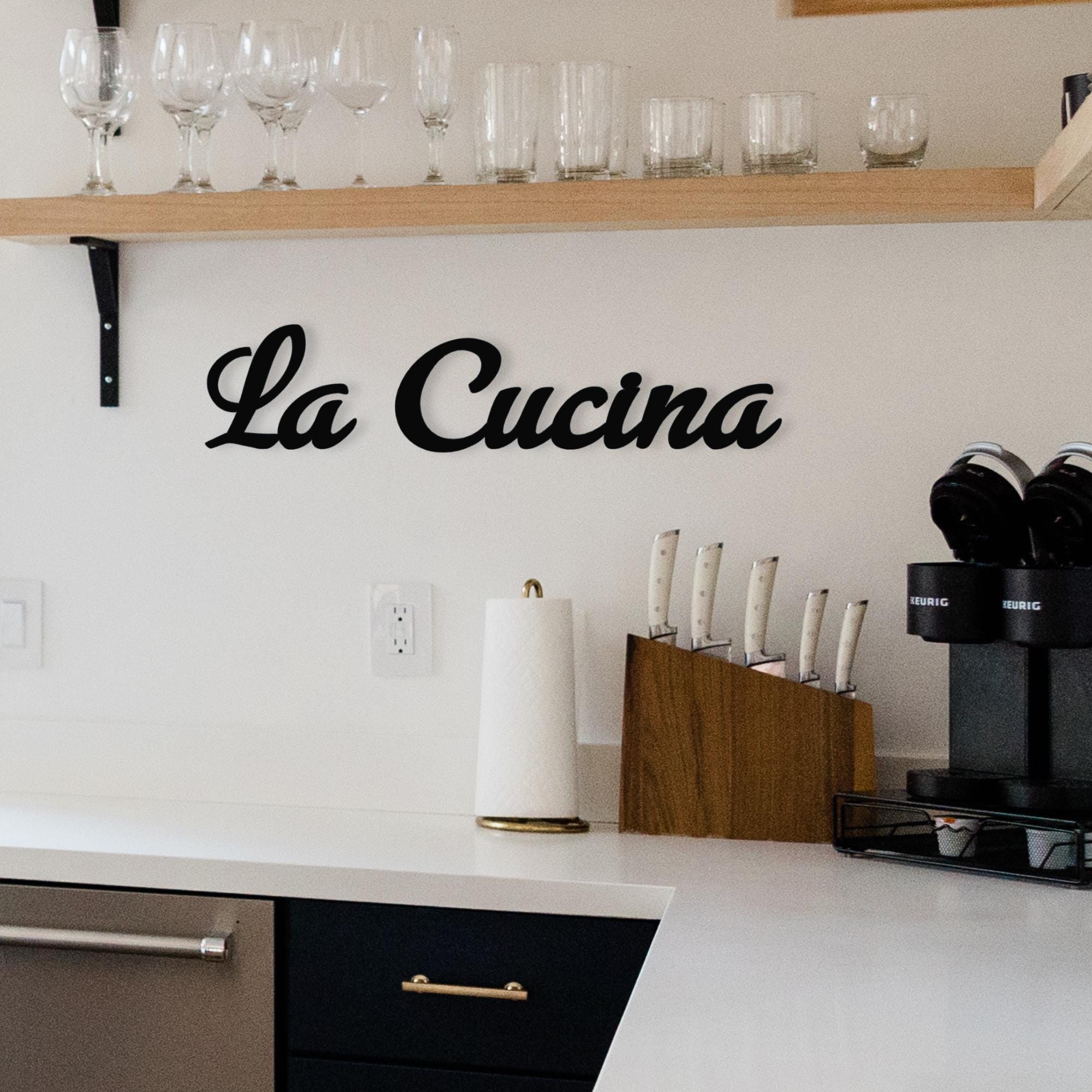 La Cucina Metal Sign, Kitchen Decor, Italian Kitchen Art, Kitchen Wall ...
