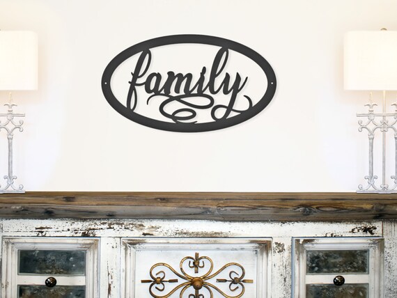 Family Metal Sign Family Metal Word Family Sign Metal Sign - Etsy