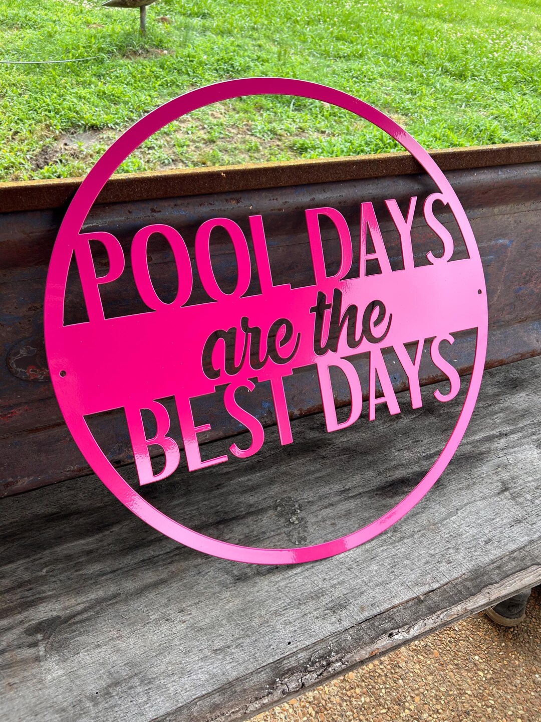 Metal Pool Sign, Backyard Pool Signs, Swimming Pool Wall Art, Poolside ...