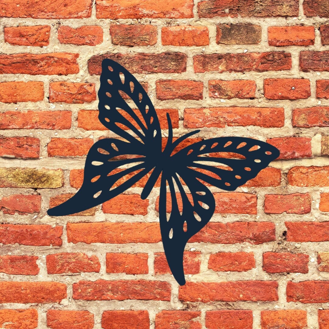 Butterfly Metal Sign, Backyard Metal Signs, Butterfly Metal Wall Art ...