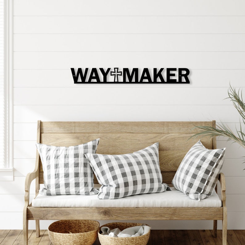 Waymaker Door Topper, Faith Metal Sign Christian Gift, Christian Sign ...