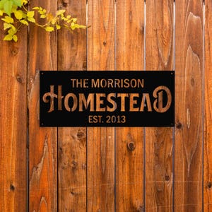 Personalized Homestead Metal Sign: Family Name, Farm Decor - Etsy