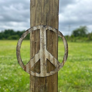Peace Sign Corrugated Tin, Metal Peace Sign, Corrugated Metal Signs ...
