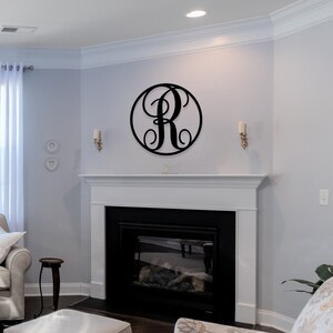 Metal Initial Sign, Monogram Metal Sign, Metal Letter Sign, Family Name ...