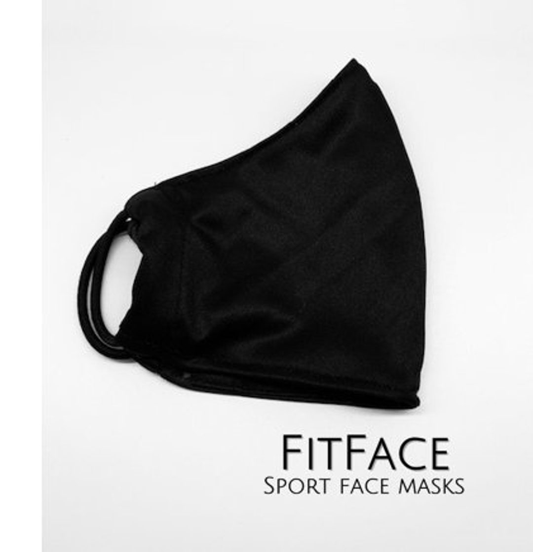 ACTIVE FACE MASK Workout Reusable Face Mask Black - Etsy
