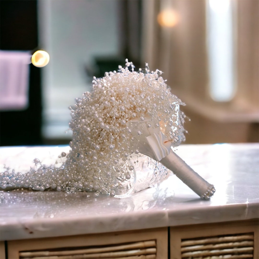 Pearl Waterfall Bridal Bouquet,cascading Bouquet,wedding Bouquet ...