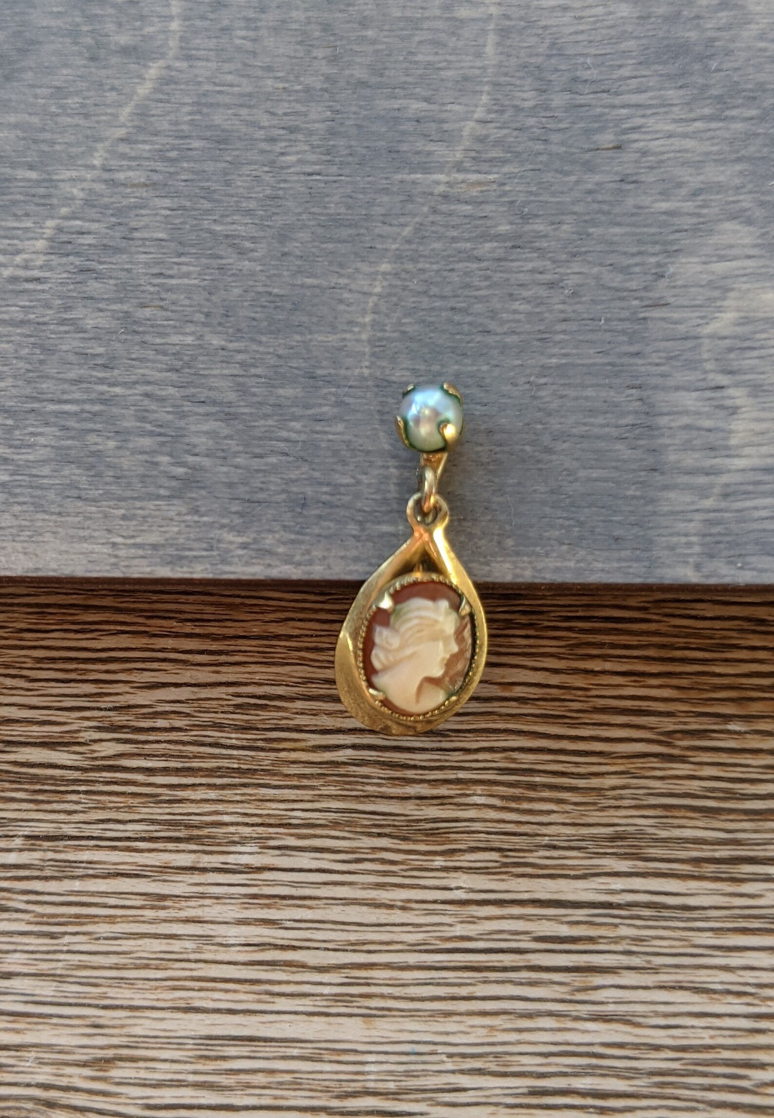 Vintage Signed Bal-ron Cameo Drop Screw Back Earrings 12k - Etsy