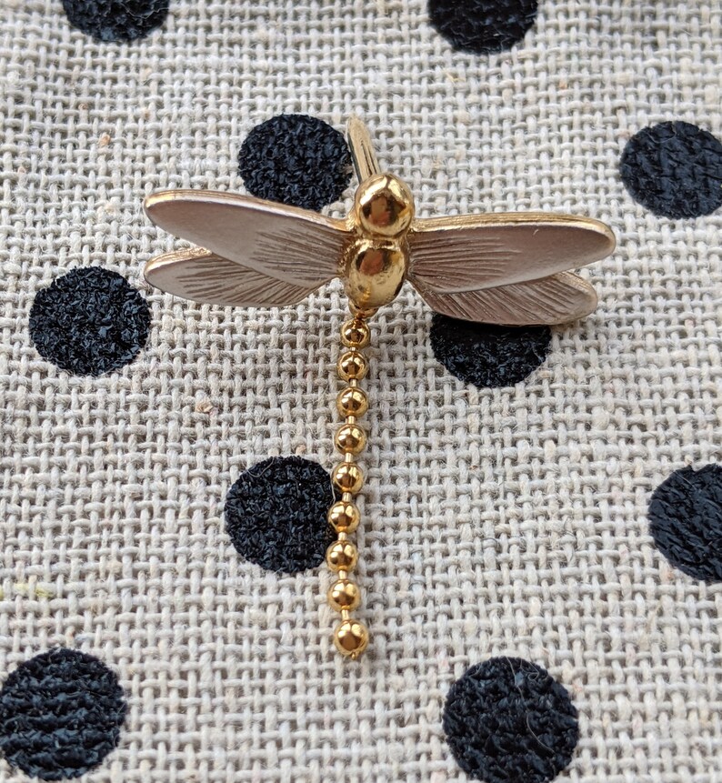 Vintage Signed Avon Dragonfly Lapel Pin Gold Tone With Enamel - Etsy