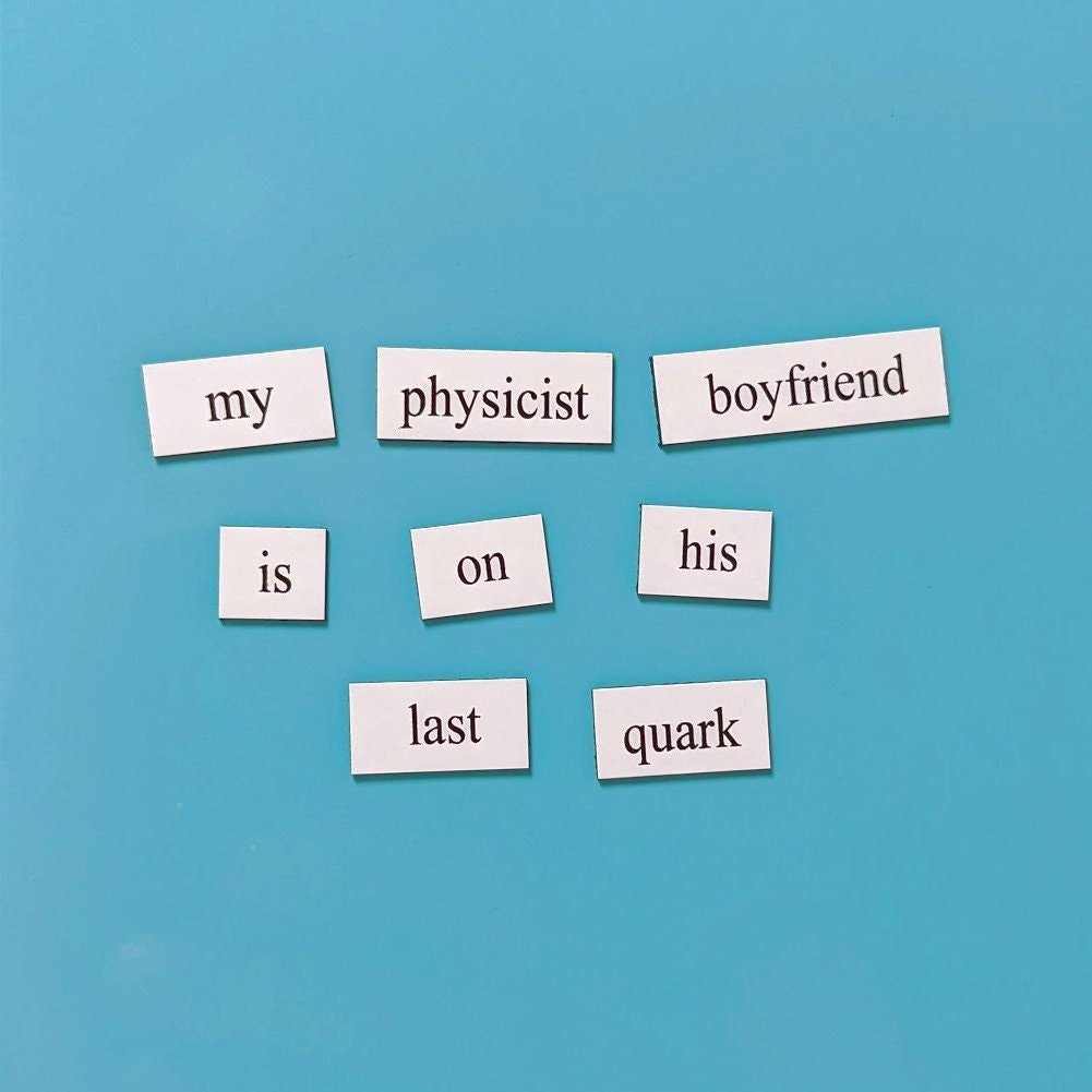 Physics Word Magnets Refrigerator Message Magnets Physics - Etsy