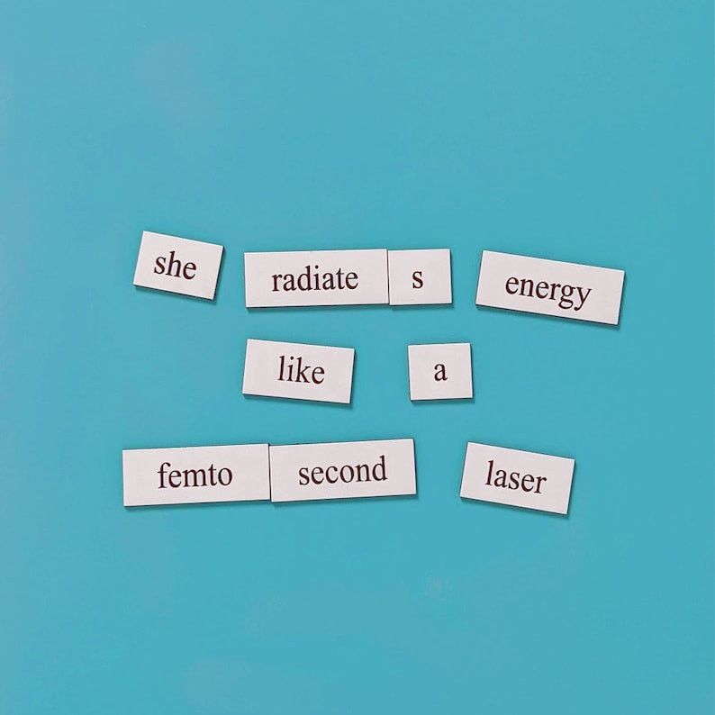 Physics Word Magnets | Refrigerator Message Magnets | Physics Poetry ...