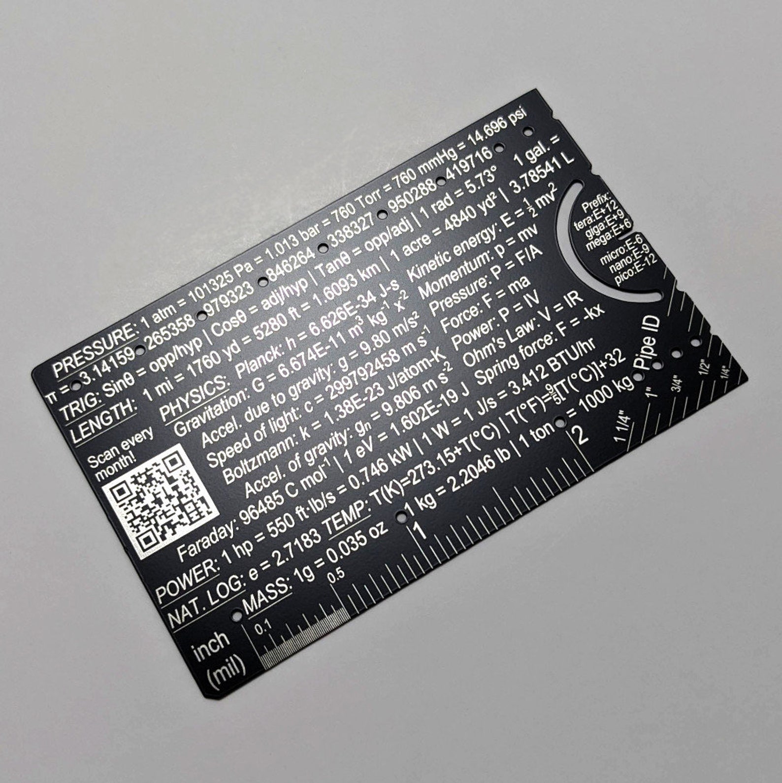 The Pocket Engineer Scale Ruler and Wallet Reference - Etsy