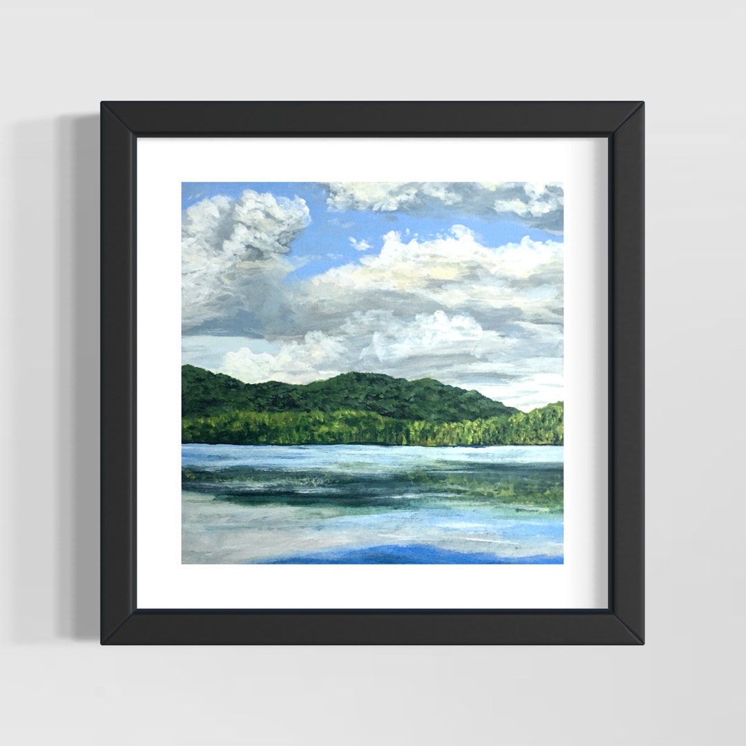 PRINT - Afternoon at Buck Pond - High Quality Giclee Print - 8” X 8 ...
