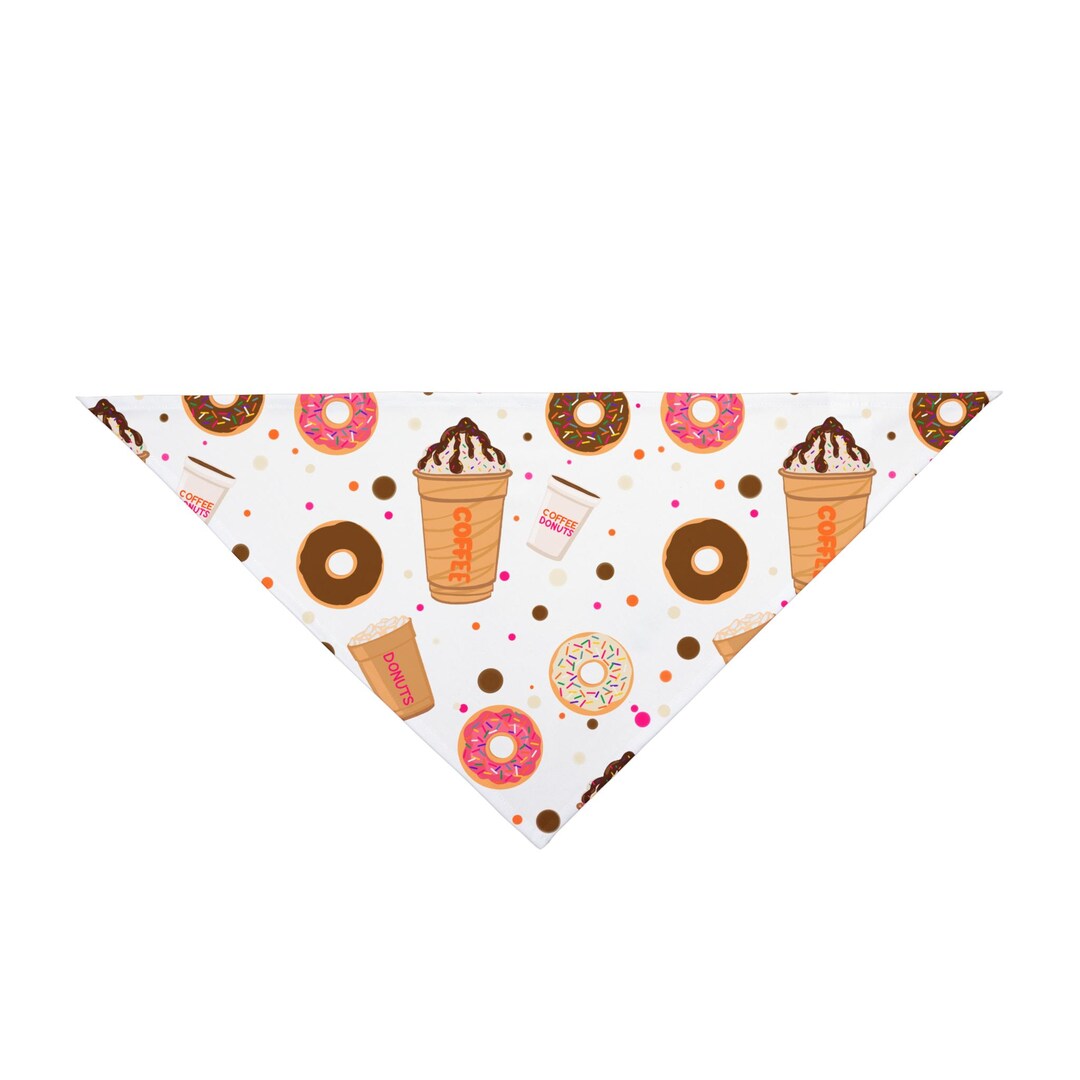 Dunkin Donuts Pet Bandana: Coffee & Donut Print - Etsy