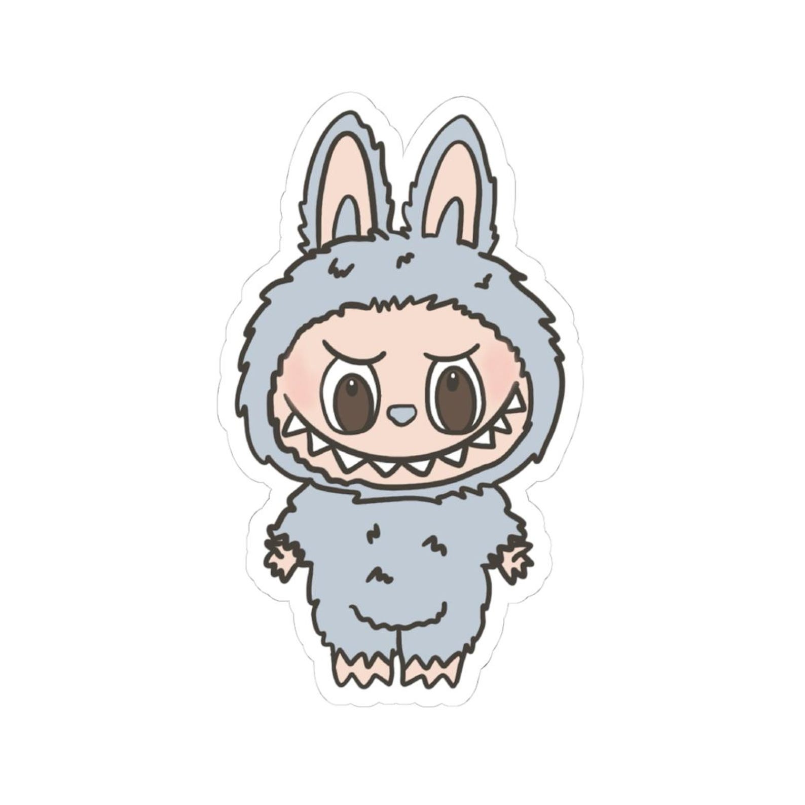 Sea Salt Coconut Labubu Monster Kiss-cut Stickers - Etsy