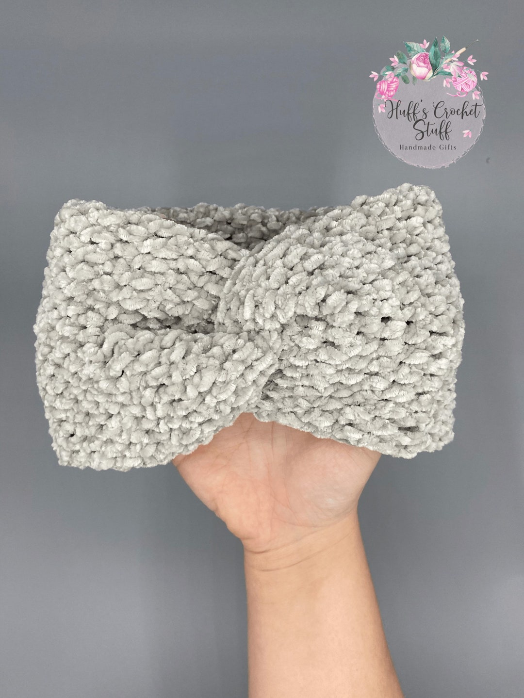 Handmade Crochet Velvet Ear Warmer: Twisted Winter Headband - Etsy