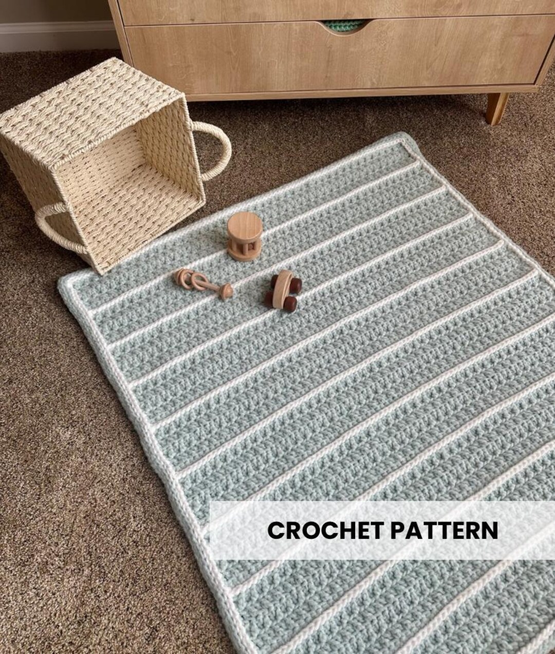 Crochet Pattern | Milestones Playmat Blanket | Crochet Blanket Pattern ...