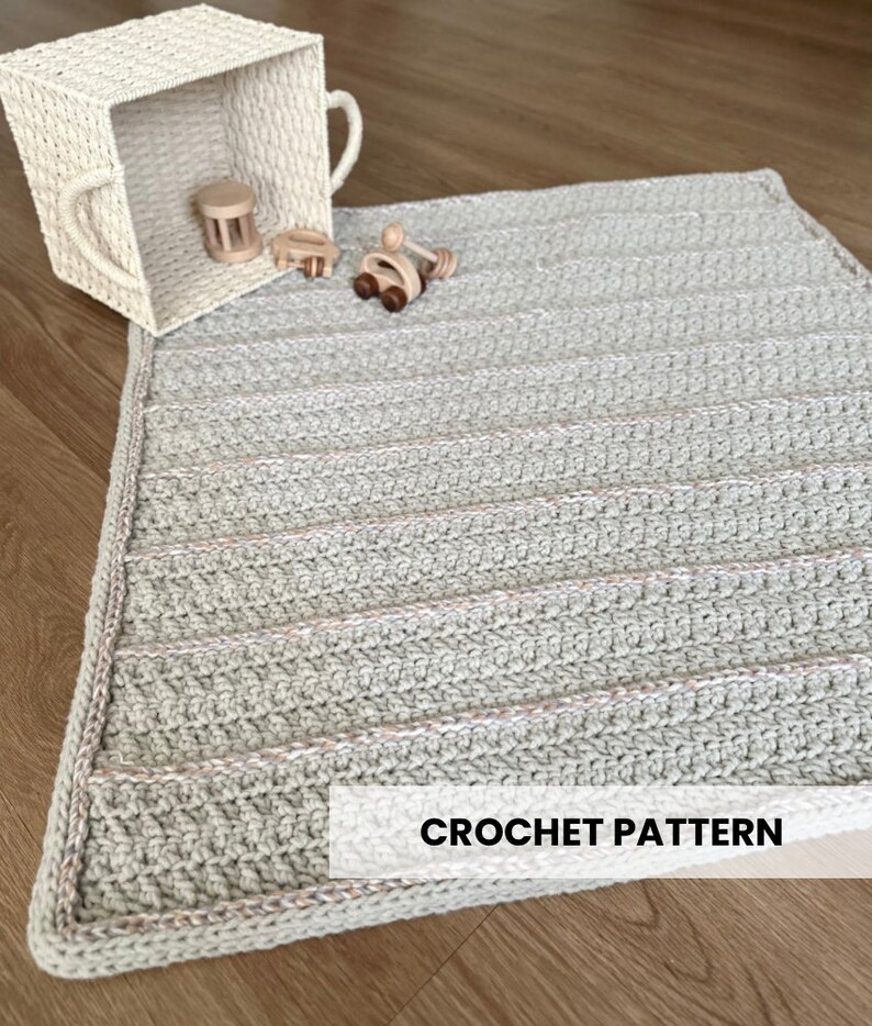 Crochet Pattern | Milestones Playmat Blanket | Crochet Blanket Pattern ...