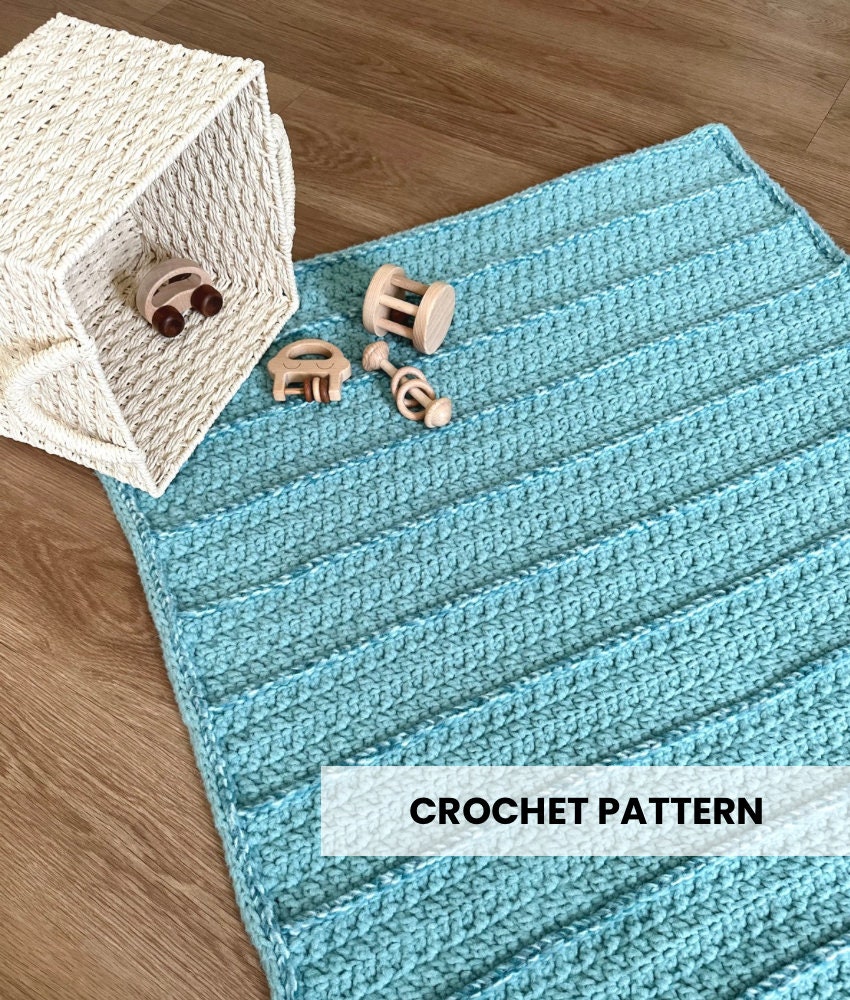 Crochet Pattern | Milestones Playmat Blanket | Crochet Blanket Pattern ...