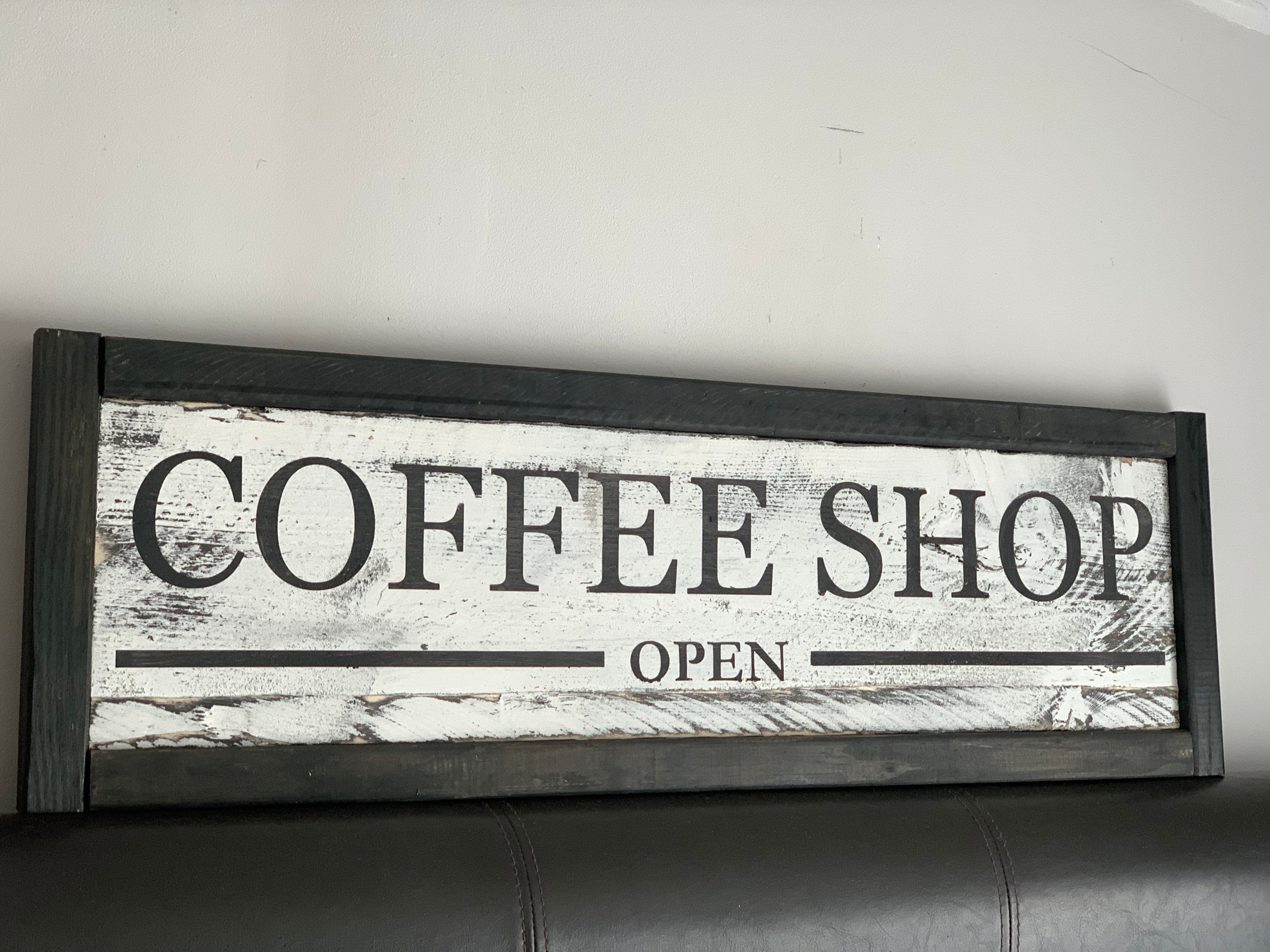 Coffee Shop Decor Rustic Kitchen Sign Hanging Kitchen Decor - Etsy