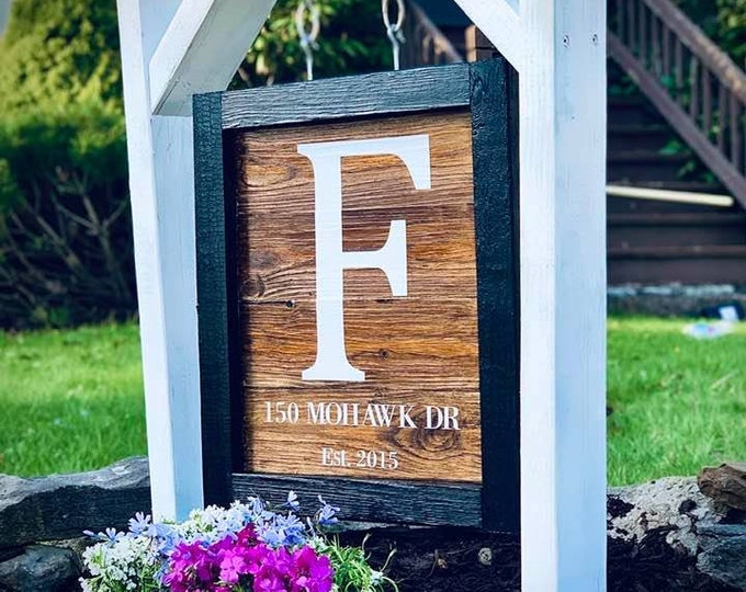 Custom Hanging Yard Sign, Handmade Sign, Personalized Address Sign ...