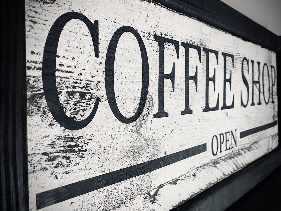Coffee Shop Decor, Rustic Kitchen Sign, Hanging Kitchen Decor, Kitchen ...