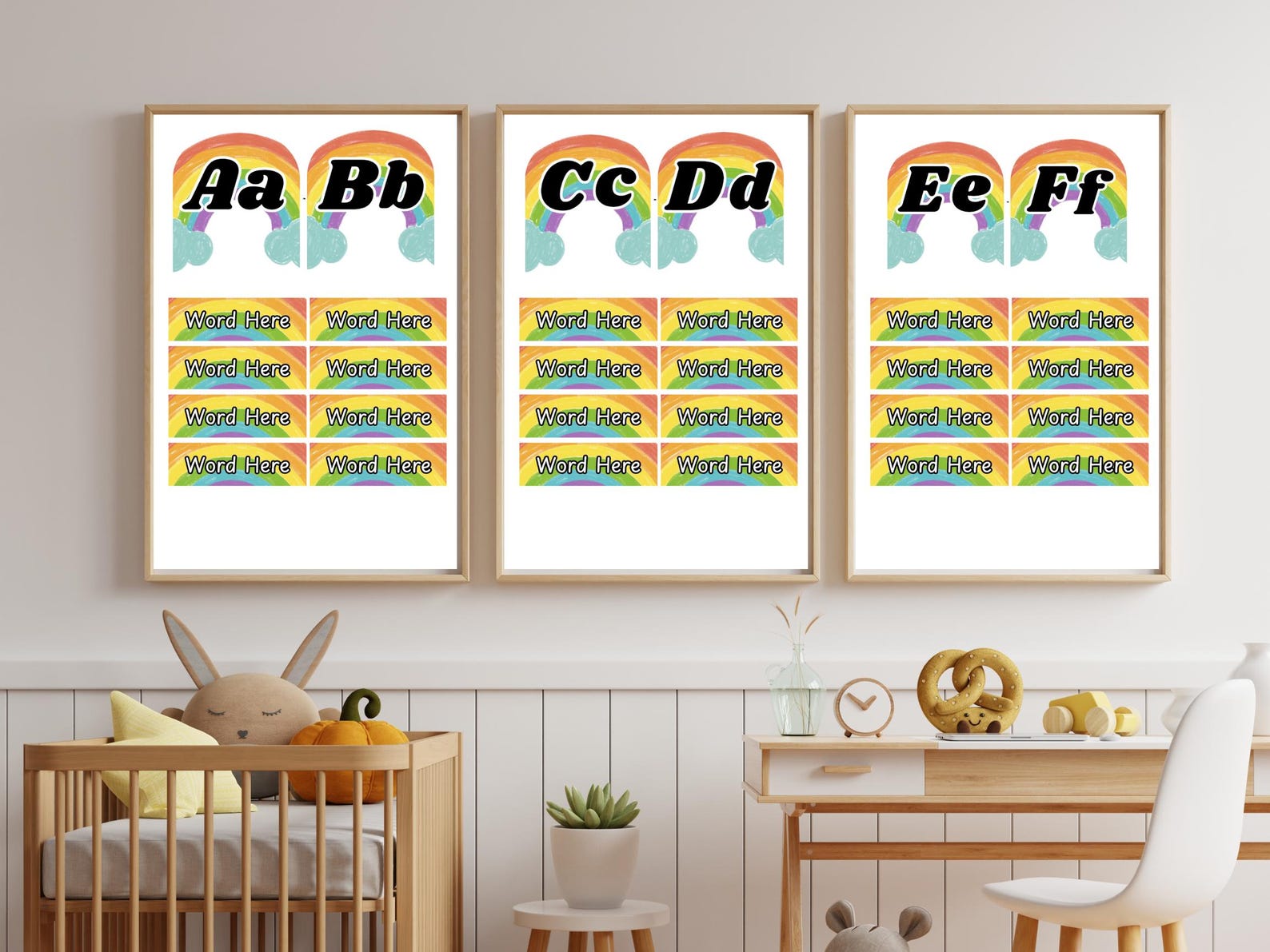 Boho Rainbow Alphabet Posters | A–Z Printable Classroom Decor | Pastel ...