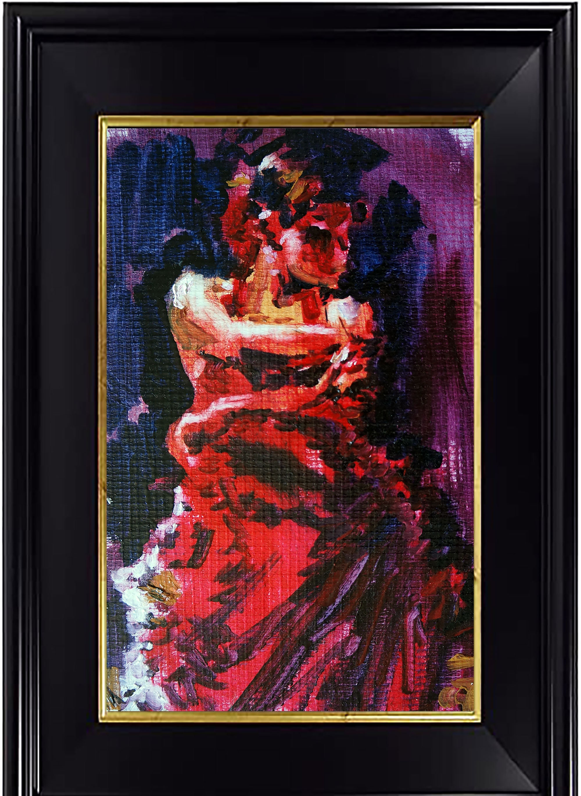 スペインの女性ダンサーの絵画 オリジナルアート フラメンコ スペインの女性ダンサーの絵画 オリジナルアート フラメンコ