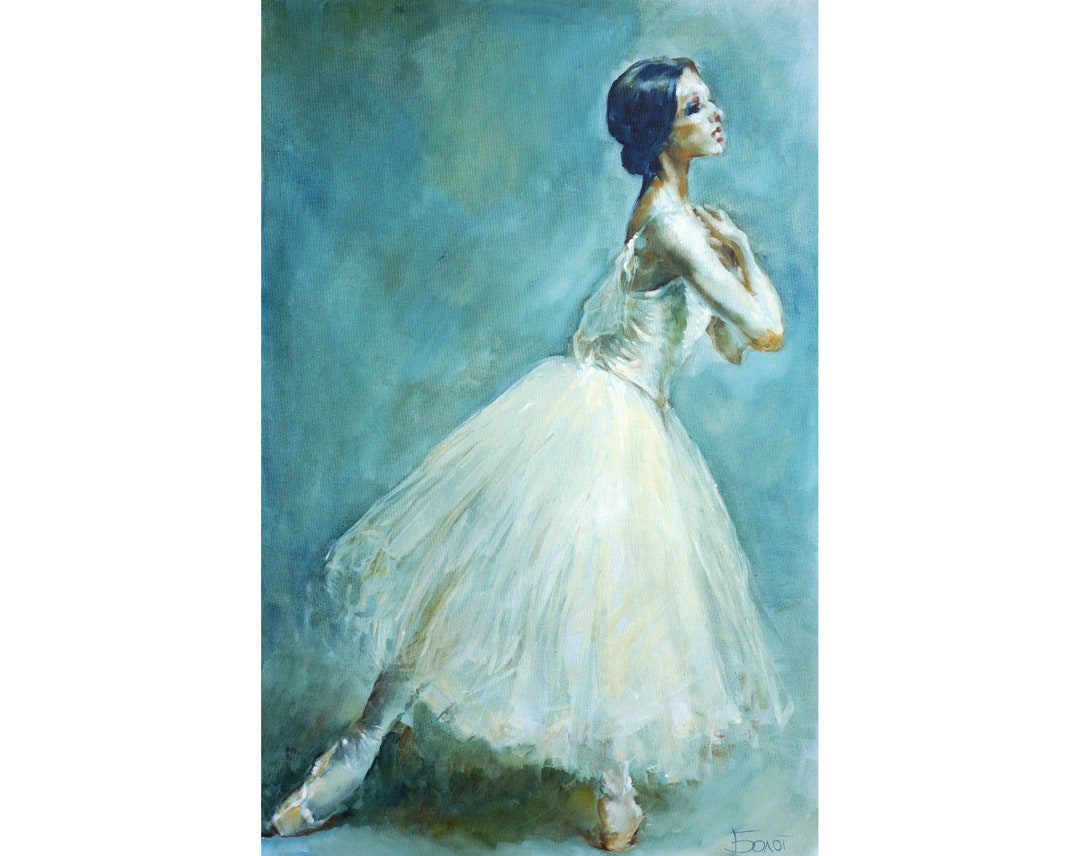 Ballerina Painting Large Original Art Oil on Canvas Ballet Dancer ...