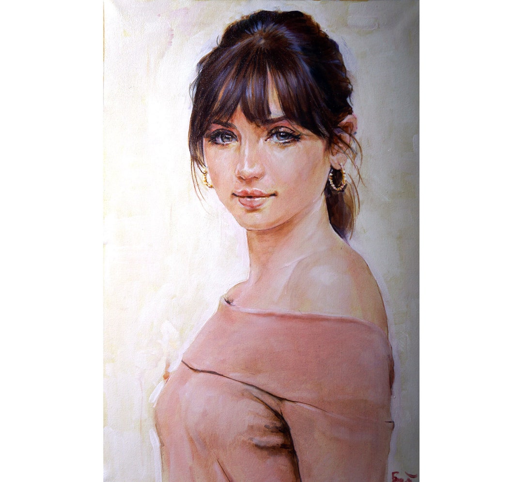 Custom Portrait Painting Original Art Commission Oil on Canvas Large ...