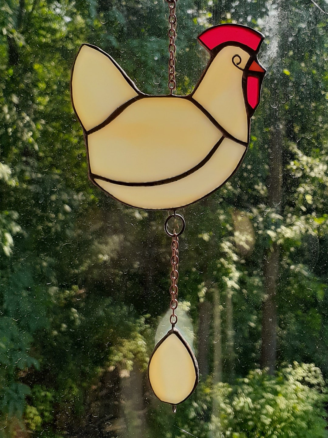 Chicken & Egg Suncatcher - Etsy