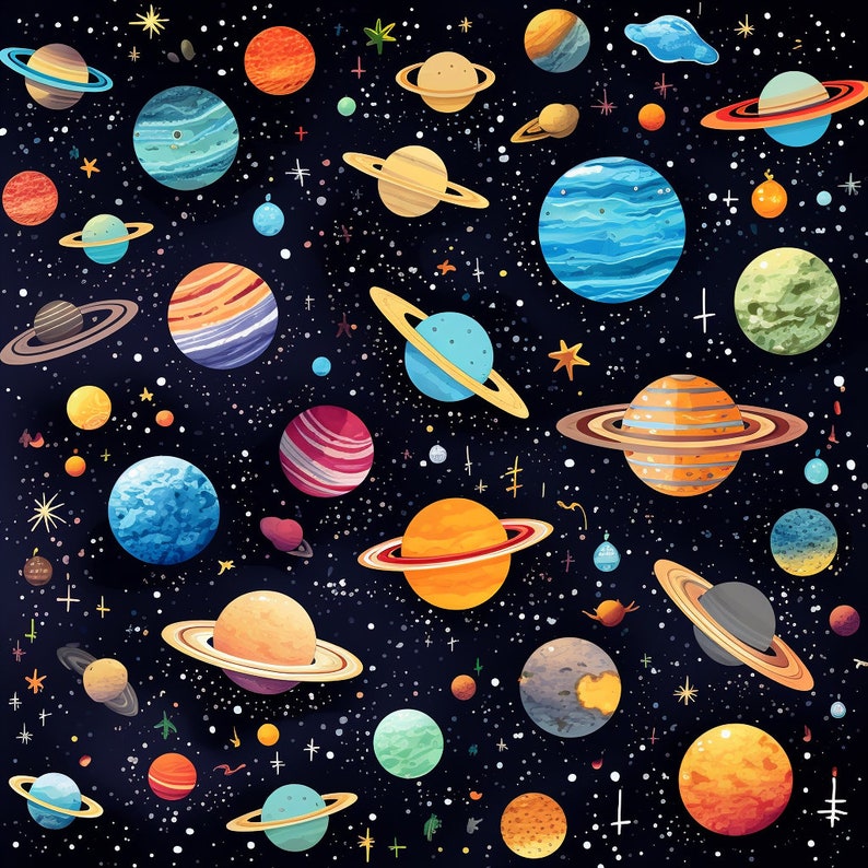 Ai-generated Space Pngs - Bright Cartoon Astronauts, Planets, Stars for ...