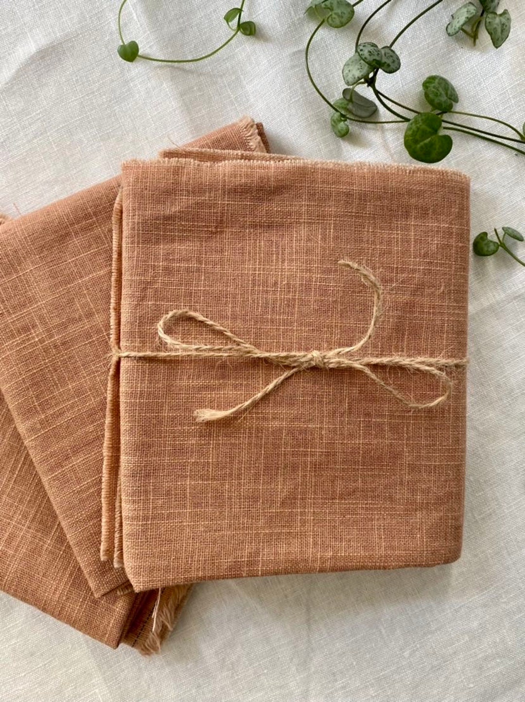 Linen Hand Dyed With Natural Red Onion Skin Dye - Etsy