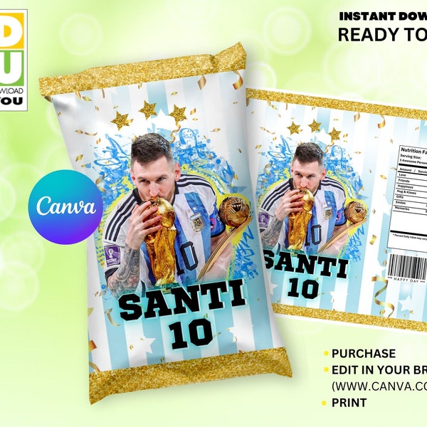 Soccer Chip Bag - Etsy