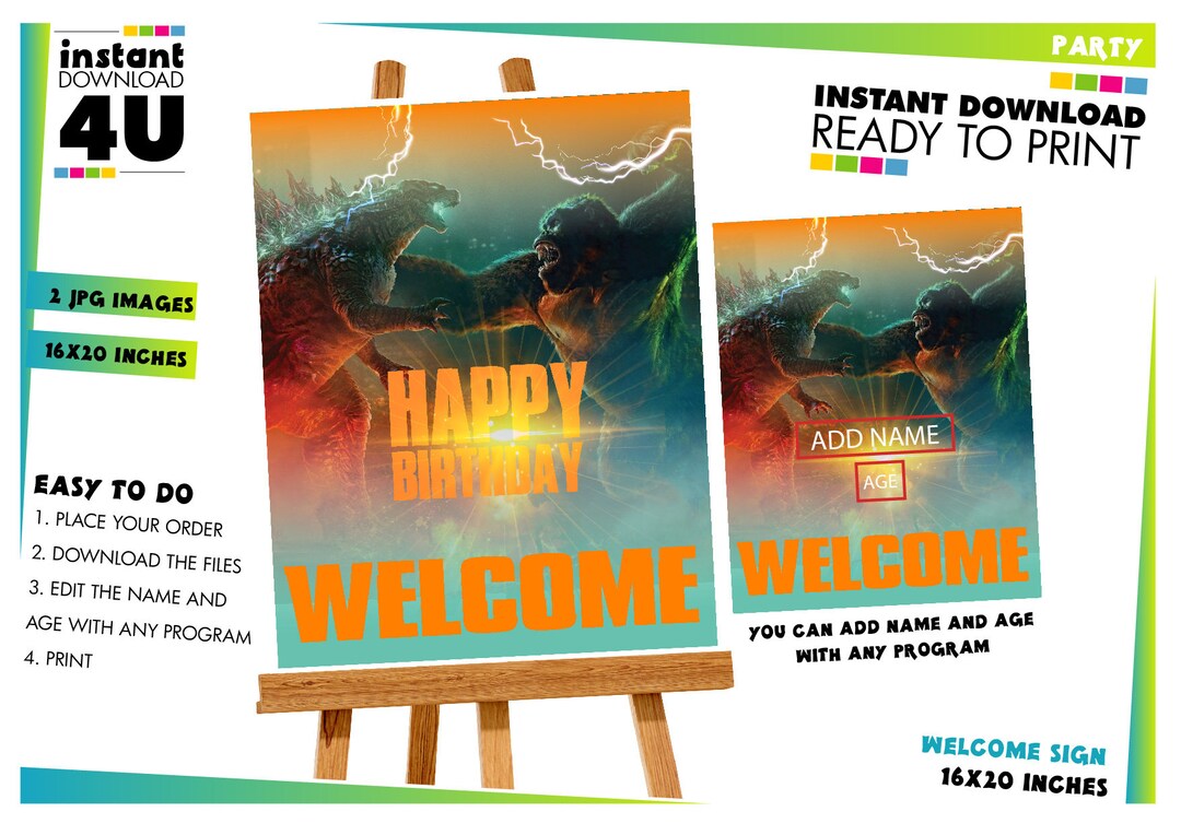 Monster Welcome Sign, Monster Birthday Party Welcome Sign, Monster ...