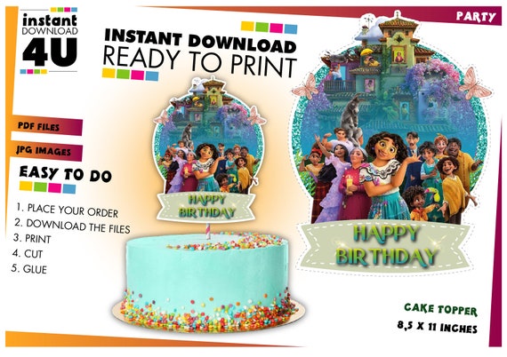 Encanto Cake Topper Birthday Party Cake Topper Printable - Etsy