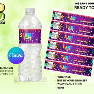 Editable Slime Party Favors Pack, Slime Party Kit Instant Download ...